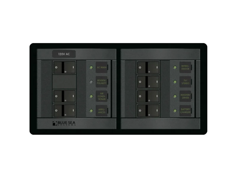 Blue Sea 1230 120V AC Main + 6 Positions – Horizontal - Kemtec Marine ...